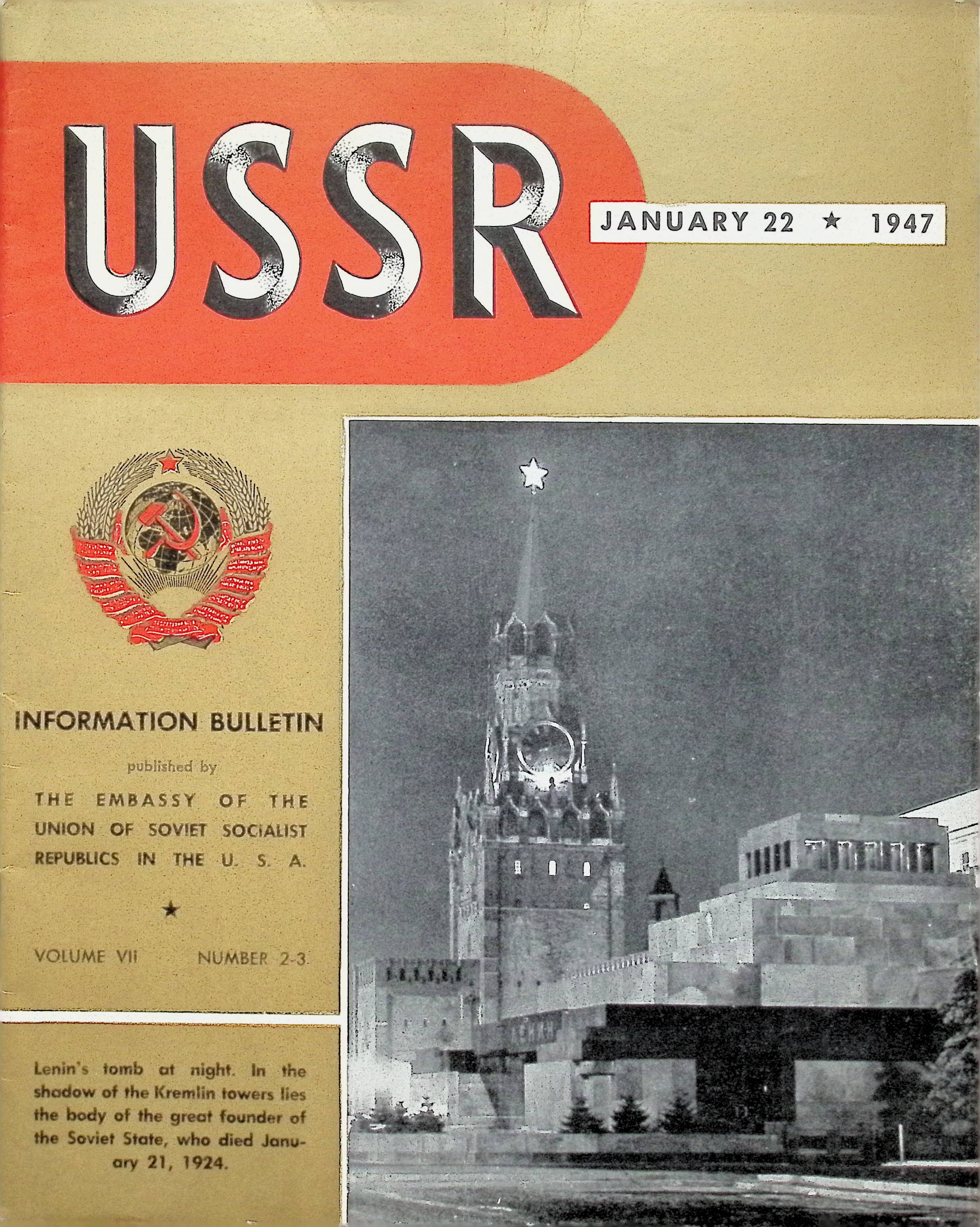 USSR Information Bulletin January 22 1947 – Lady Izdihar