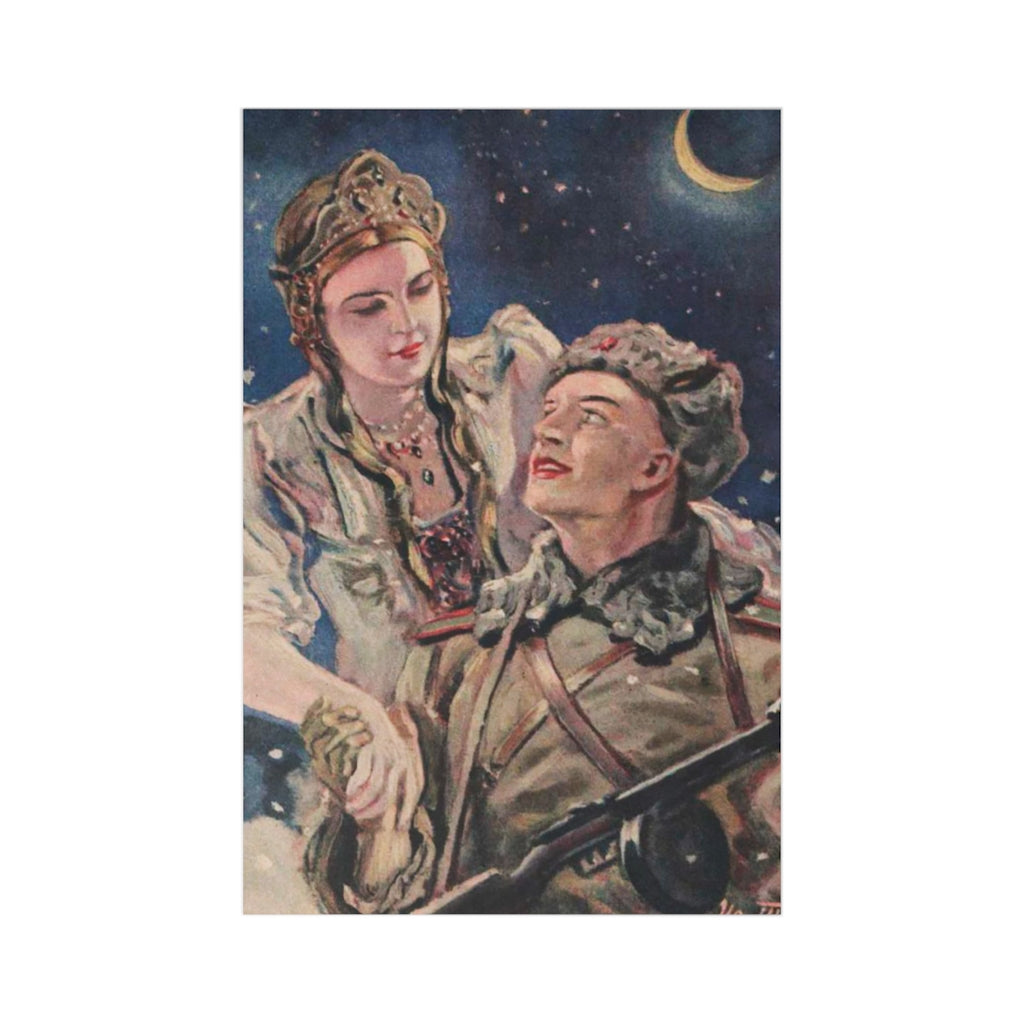 Novy God - Soviet New Year's Card - Snow Maiden & Soldier – Lady Izdihar